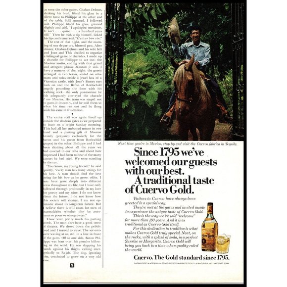Jose Cuervo | Art | 979 Jose Cuervo Tequila Vintage Print Ad Mexico Man ...